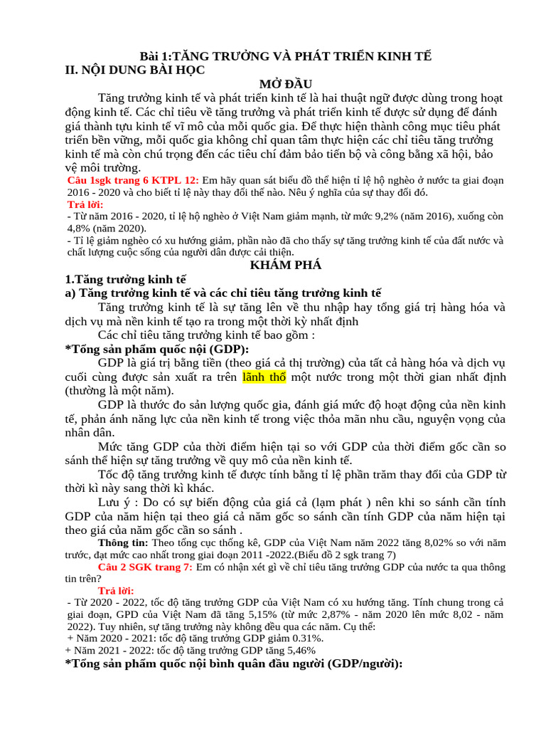 TÀI LIỆU ÔN HSG - GDKT 12 | PDF