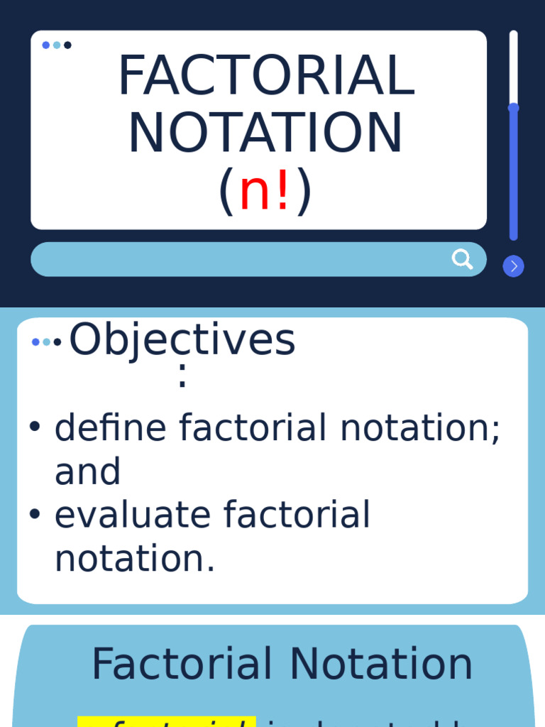 Factorial Notation | PDF