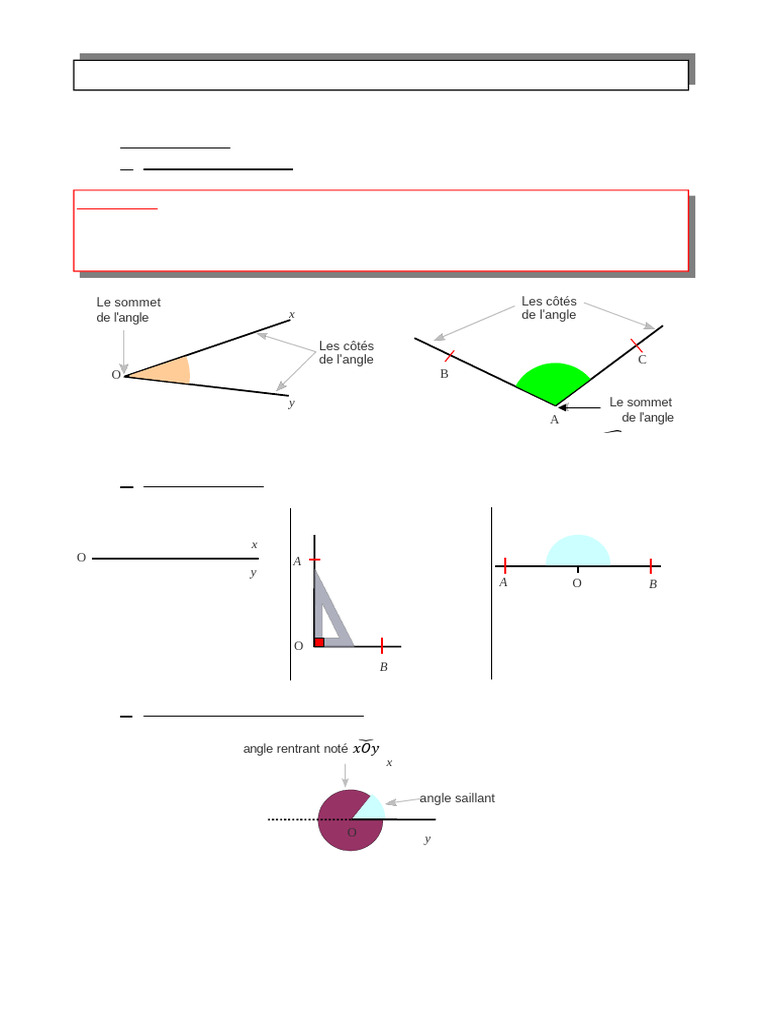 Comprendre les angles et leurs types | PDF | Angle | Rotation
