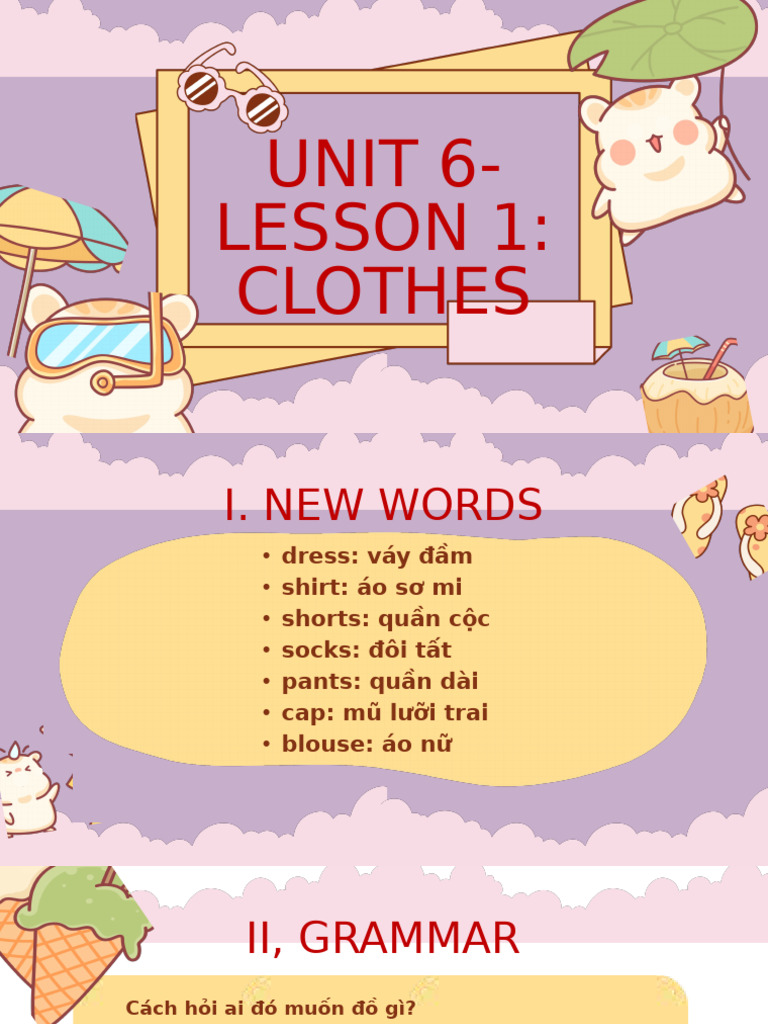 Beginner English Clothing Lesson | PDF