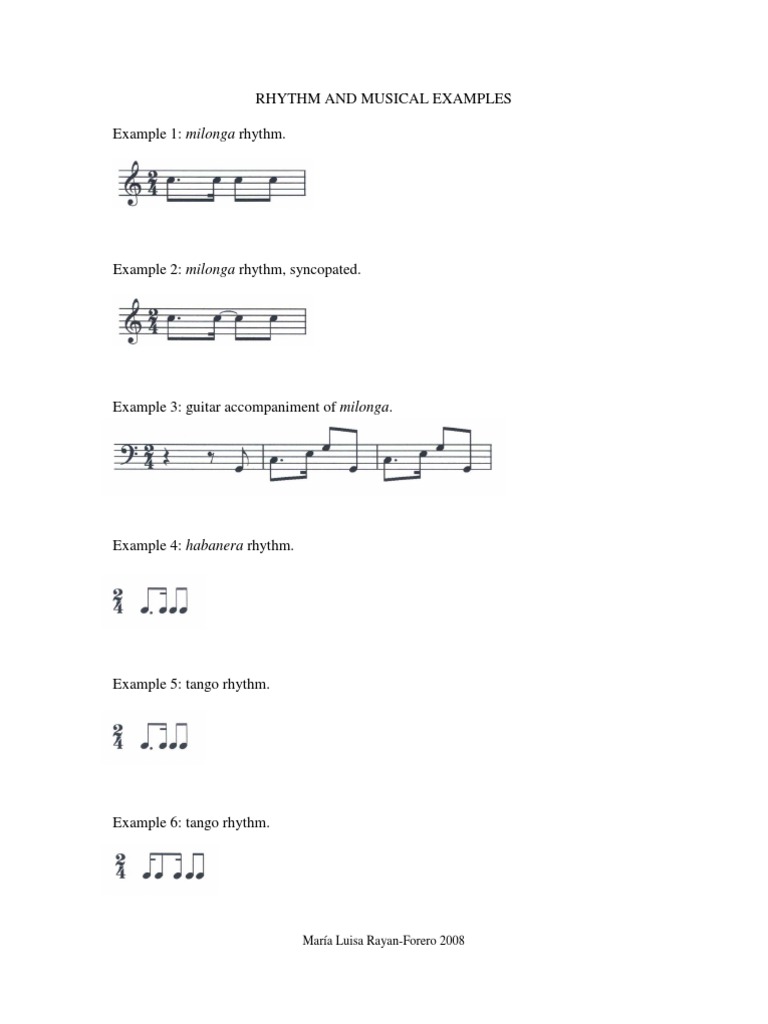 Tango Music Handout | PDF | Tango Music | Argentine Music