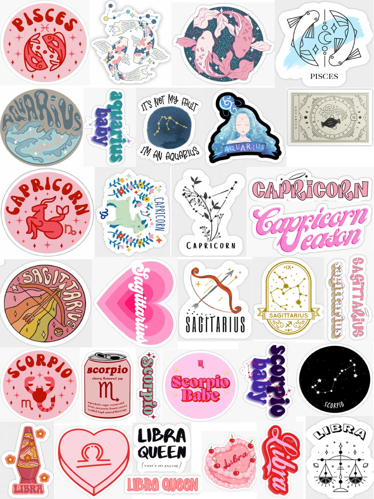STICKERS Signos Zodiaco | PDF