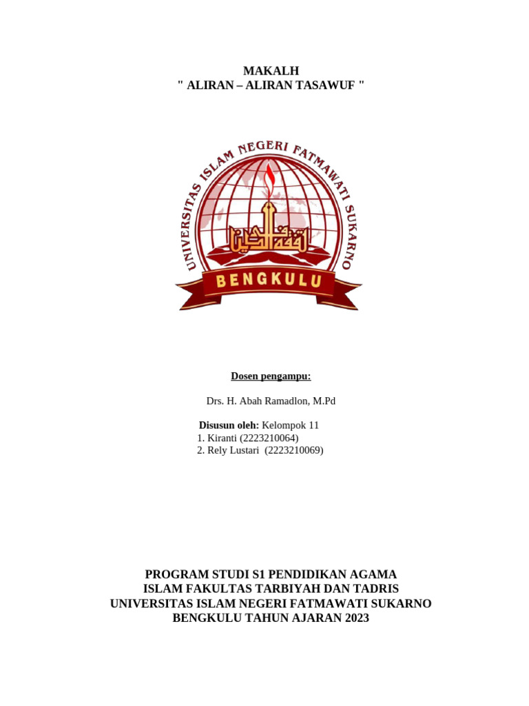 Makalah Aliran-Aliran Tasawuf MF | PDF