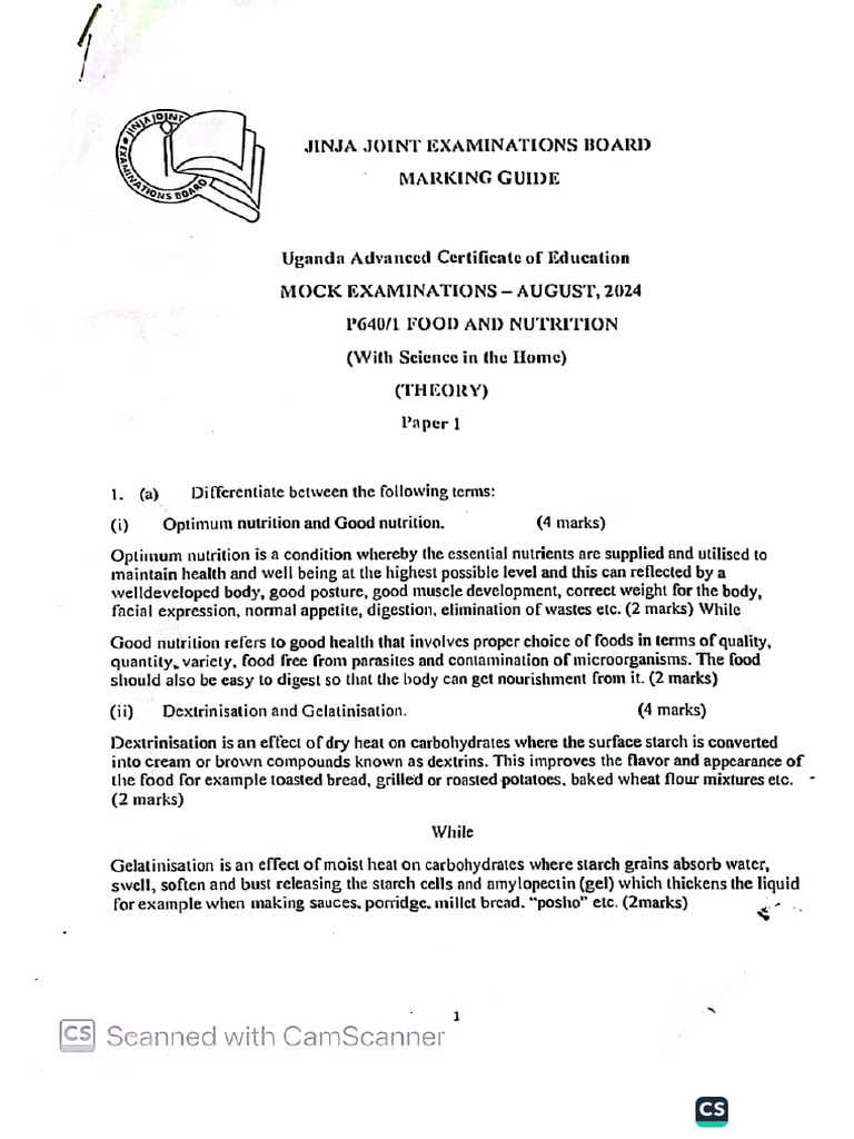 Jjeb Marking Guide p.1 | PDF