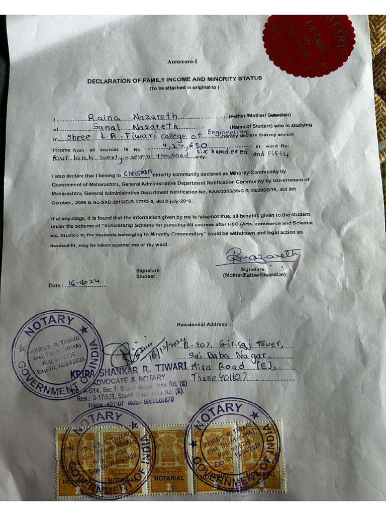 Minorirty Declaration - 11zon | PDF