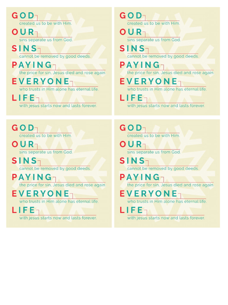 Gospel Pamphlet | PDF