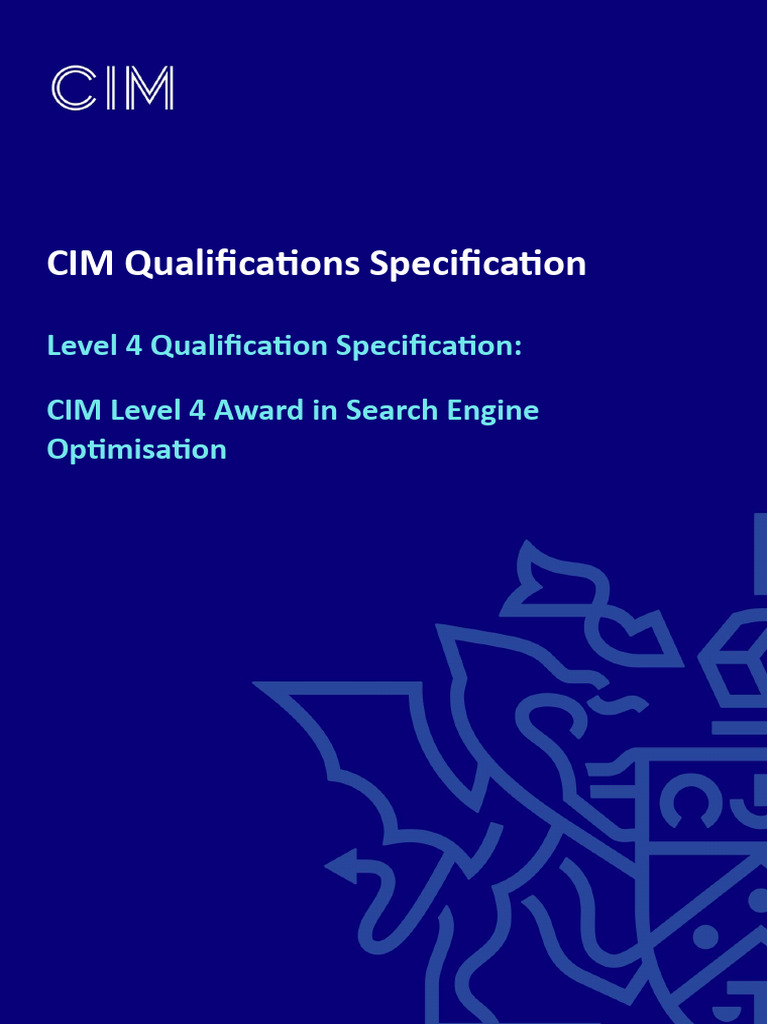 7 Cim Level 4 Award in Search Engine Optimisation 2024 Module ...