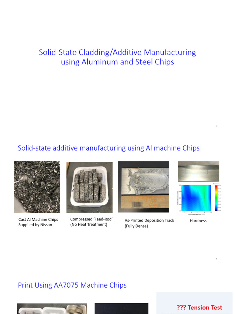 Solid-State Additive Manufacturing Using Aluminum and Steel Chips | PDF