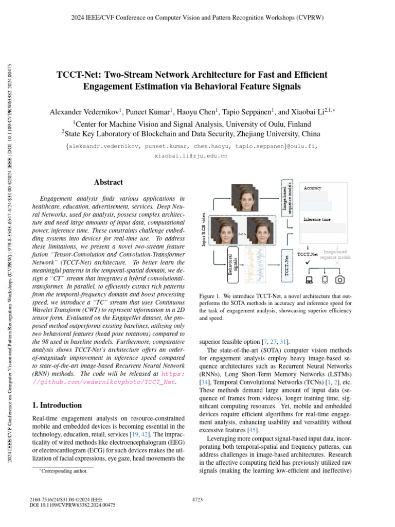 TCCT-Net Two-Stream Network Architecture For Fast and Efficient Engagement Estimation Via ...