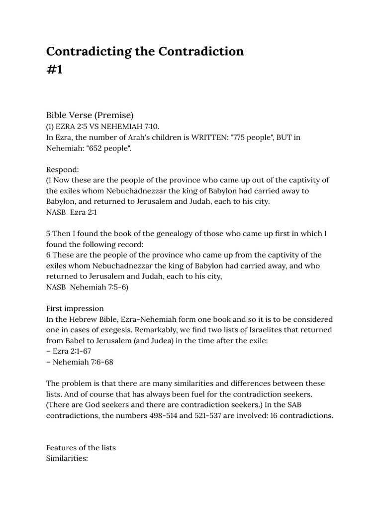 Contradicting The Contradiction | PDF | God The Father | Lord's Prayer