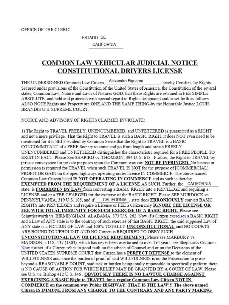 common law vehicular judicial notice_689 | PDF | Common Law | Marbury V. Madison