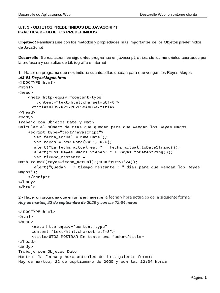 SolUT03 pr02 ObjetosPredefinidos | PDF | Red mundial | Internet y web