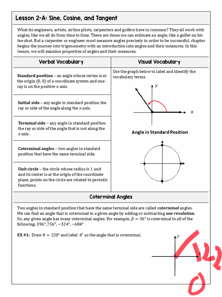 3.2_Sine_Cosine_Tangent | PDF | Trigonometric Functions | Triangle