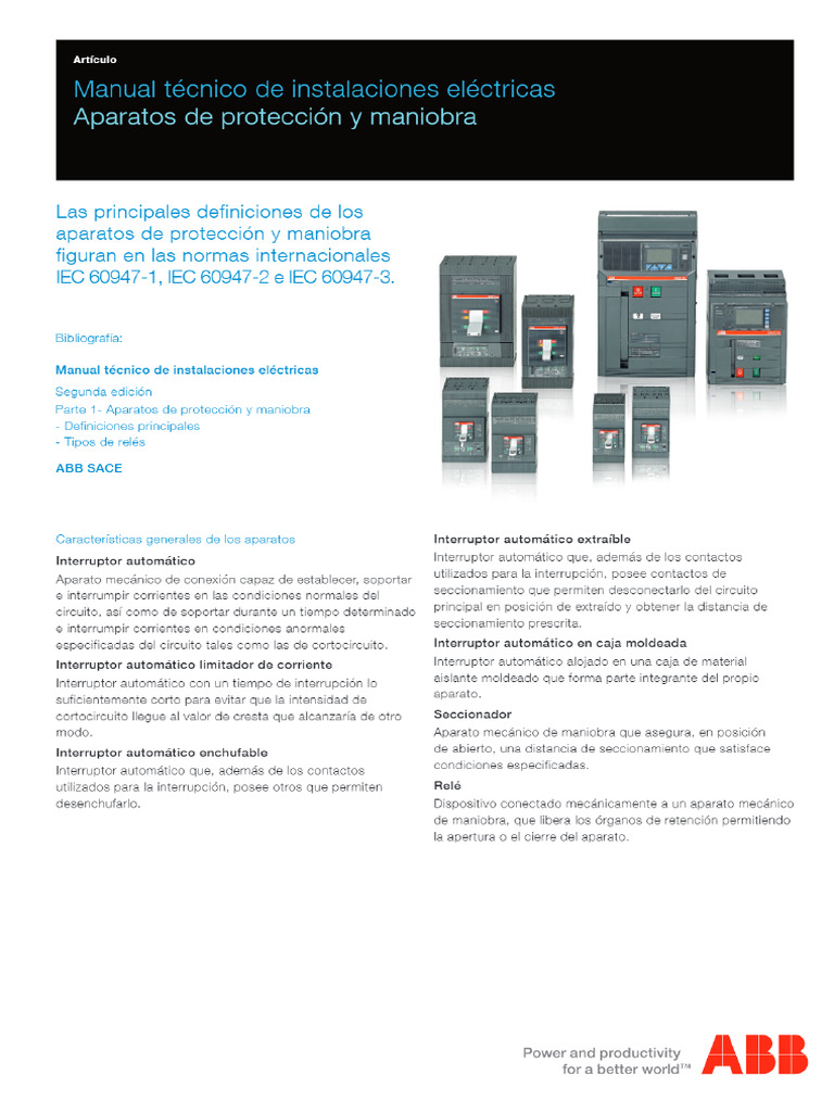 Manual Técnico de Instalaciones Eléctricas Aparatos de Protección y Maniobra - PDF Descargar ...