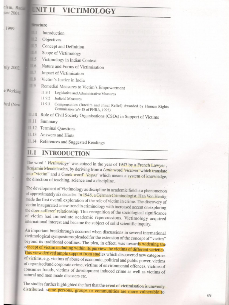 Victimology Nature Scope | PDF