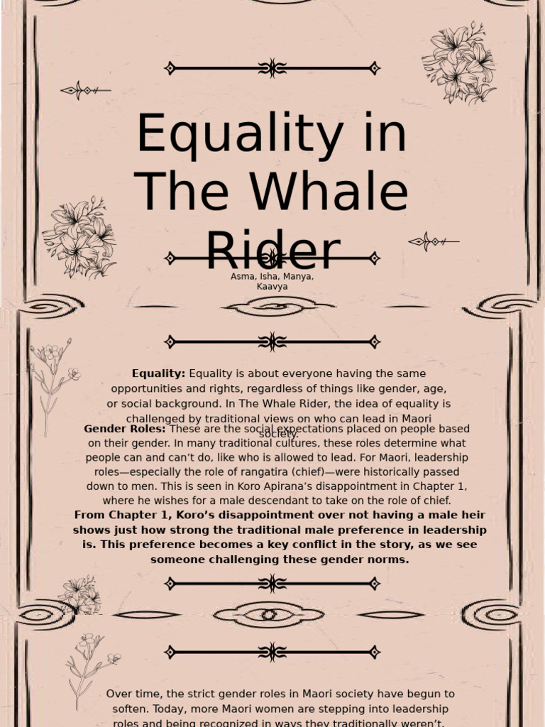 Equality in The Whale Rider | PDF