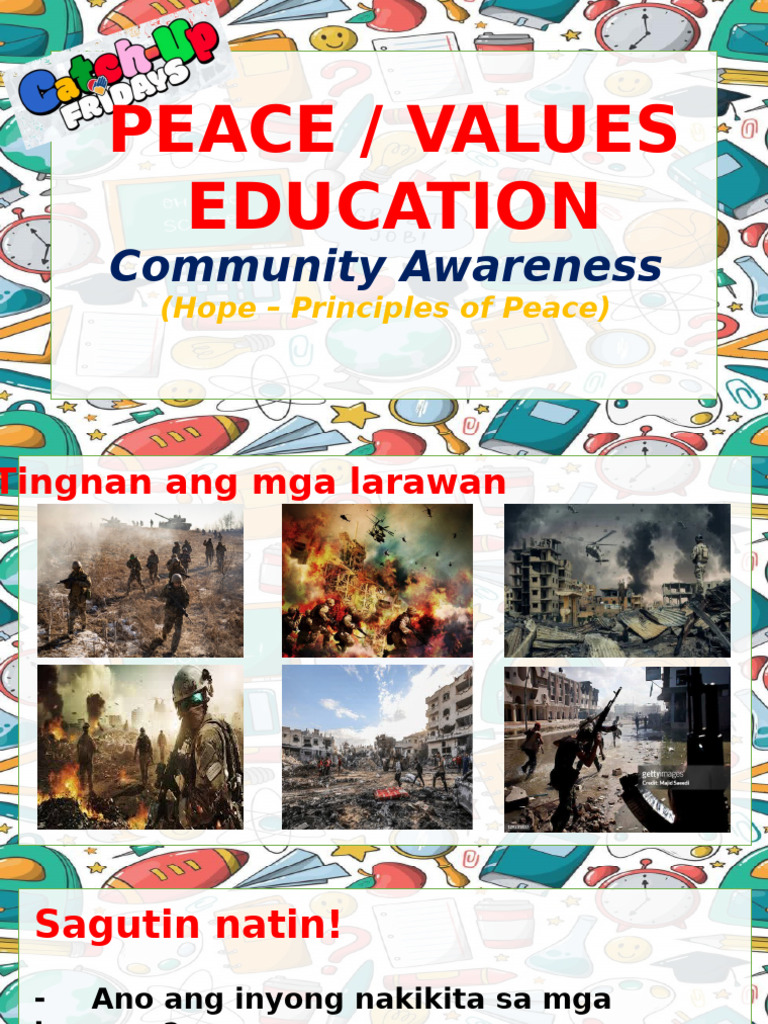 Week1 - Peace-Values Education | PDF