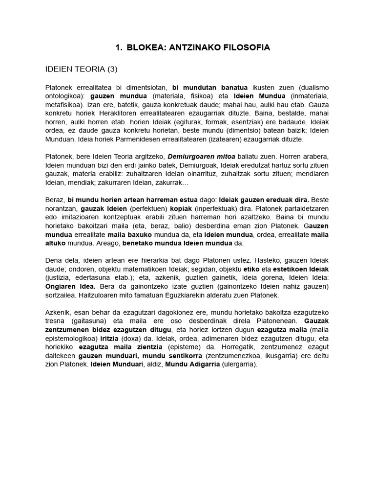 Filo Azterketa 1 | PDF