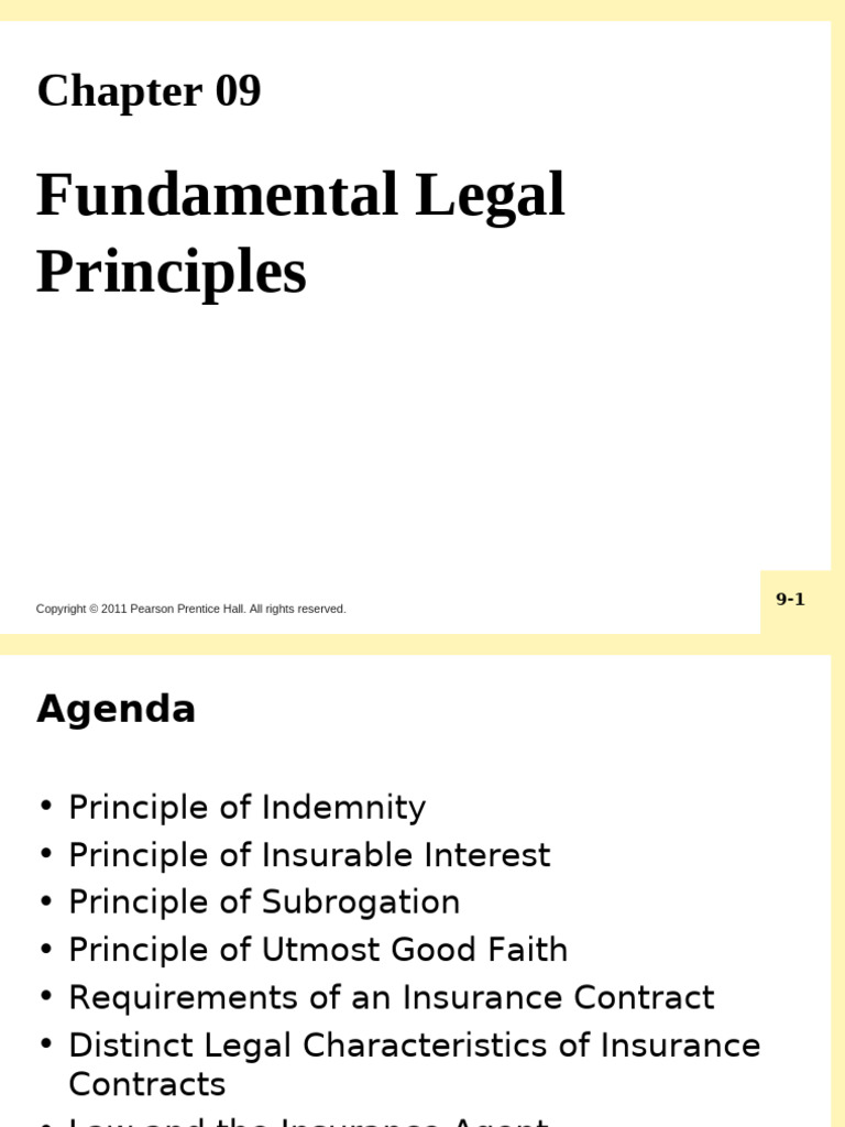 Nisar Lecture 4 Fundamental Legal Principles Rejda | PDF | Insurance ...