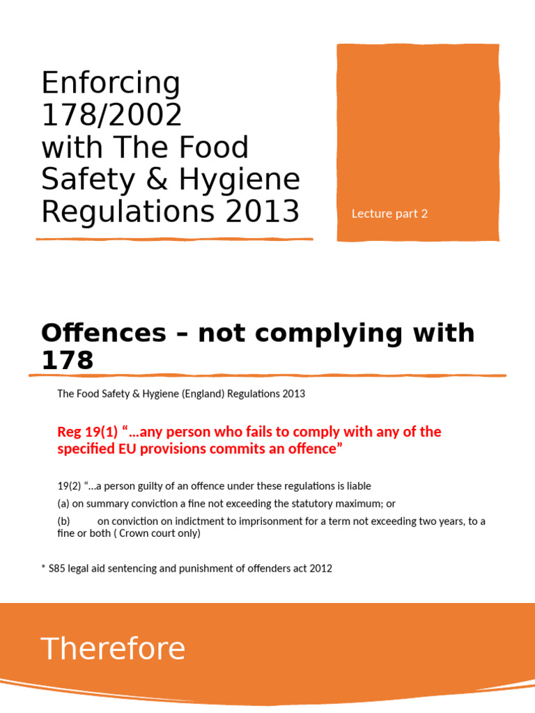 Food Safety & Hygiene Regulations Overview | PDF | Common Law | Crimes