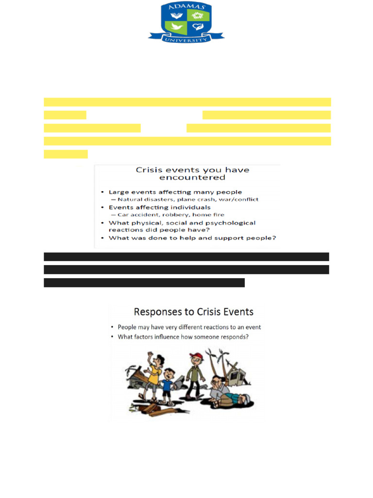 PFA Unit 1 | PDF | Psychological Trauma | Psychological Concepts