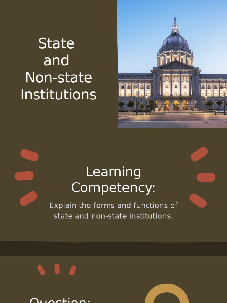 PPT1 - States and Non-states Institutions | PDF | Cooperative | Banks