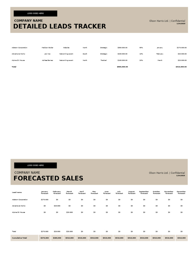 Small Business Sales Lead Tracker | PDF