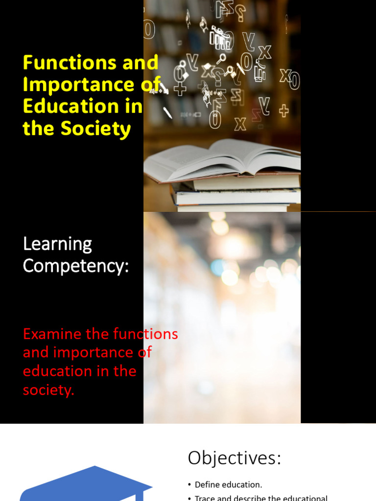 Functions and Importance of Education | PDF | Self Actualization | Schools