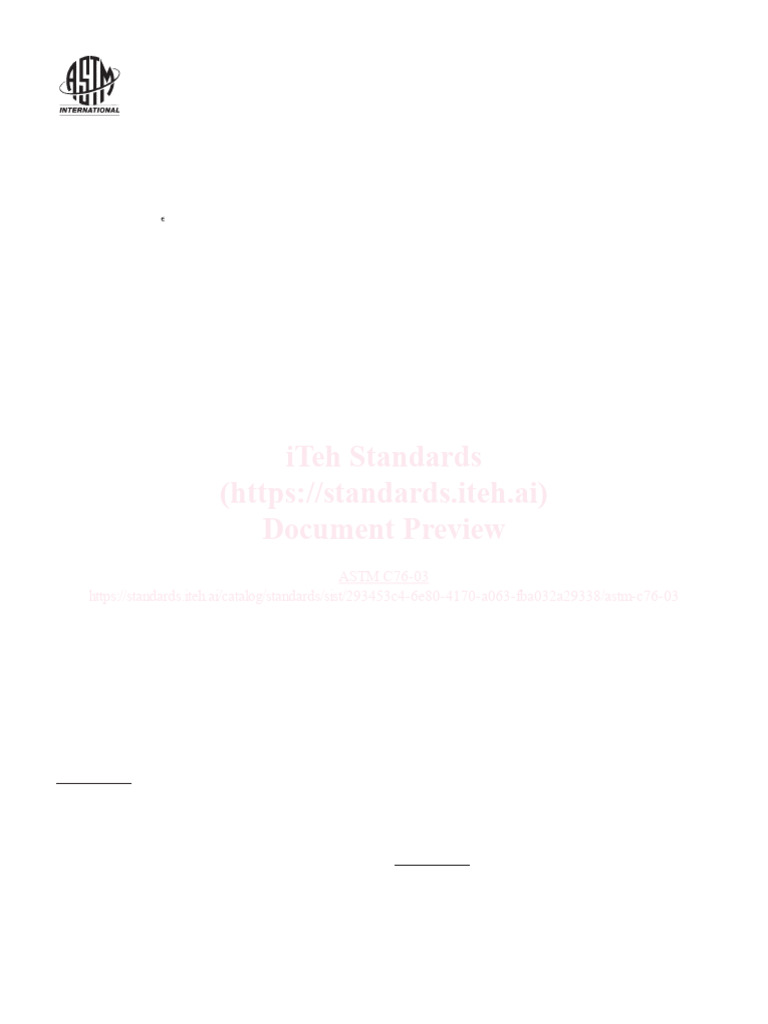 ASTM-C76-03 | PDF | Cement | Concrete