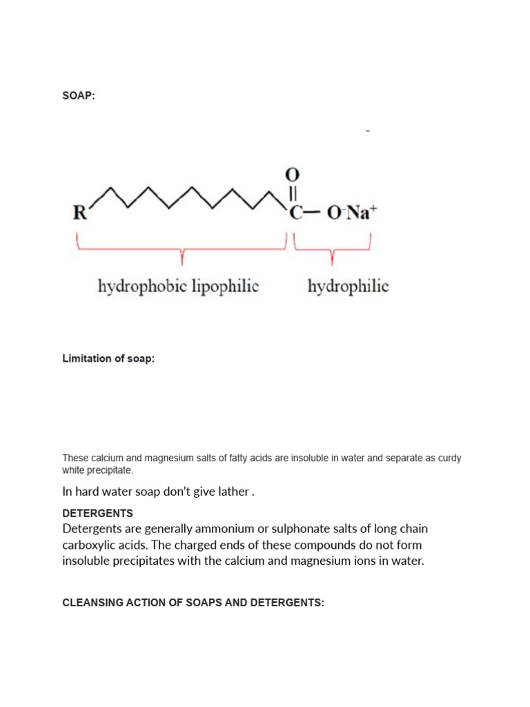 Soaps and Detergents | PDF