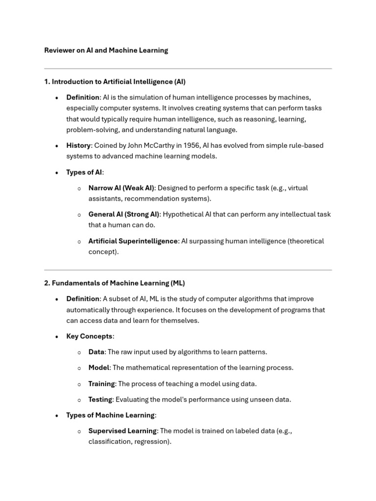Reviewer On AI and Machine Learning | PDF | Machine Learning ...