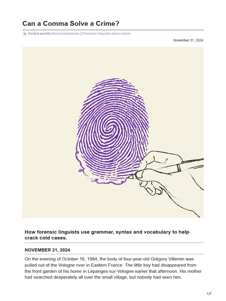 Thedial - World-Can A Comma Solve A Crime | PDF | Artificial ...