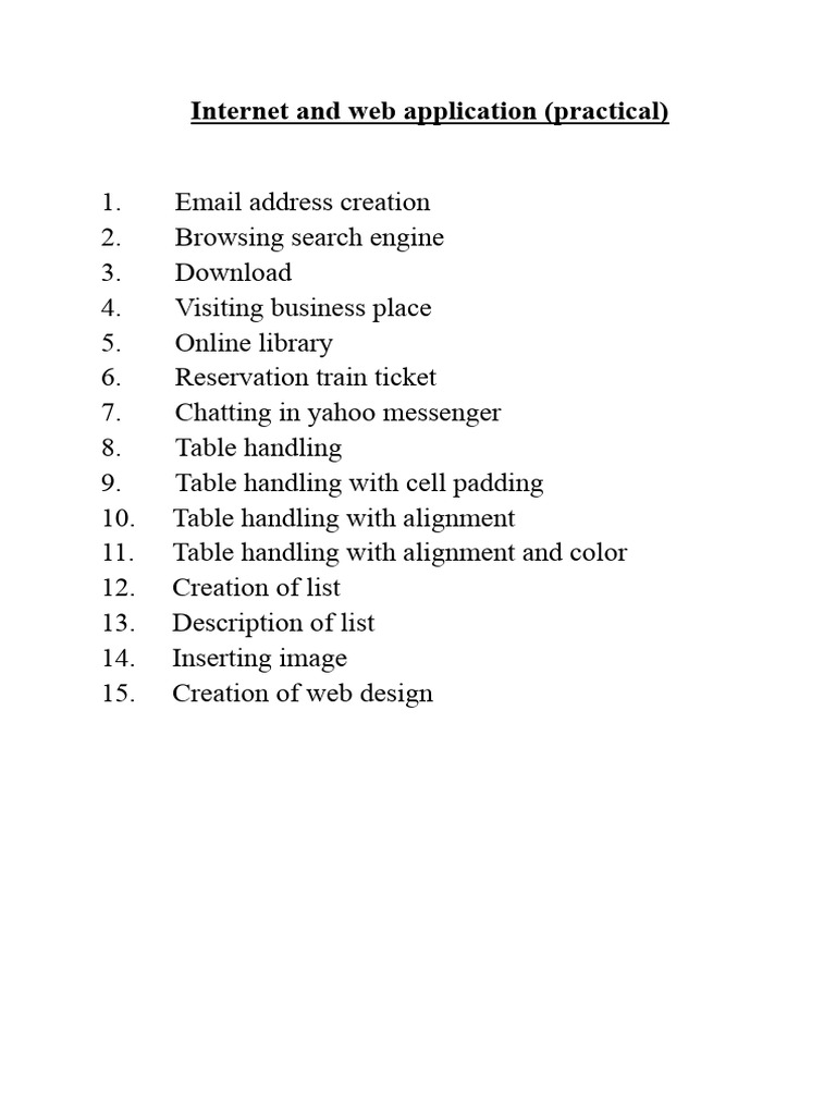 Internet and Web Application | PDF | Html | World Wide Web