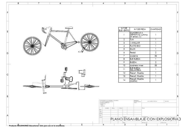 Plano Ensamblaje Con Explosionado Definitivo | PDF