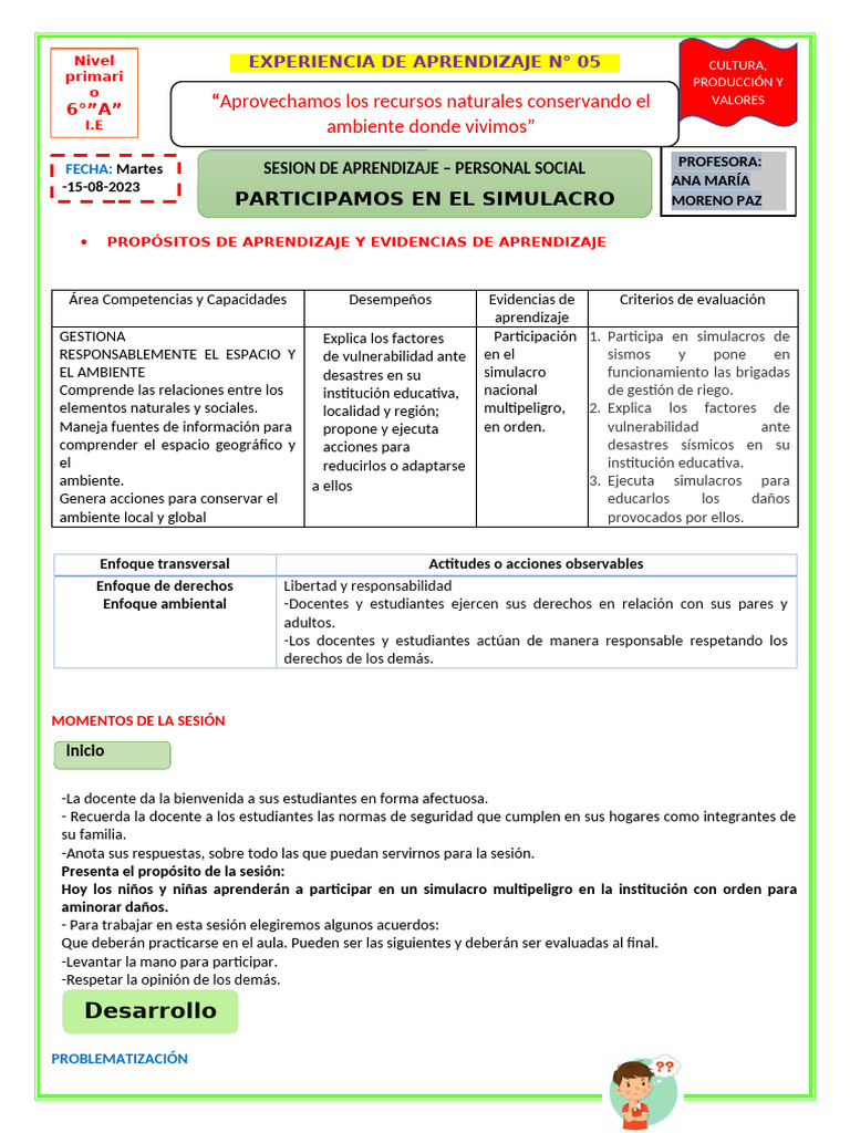 SIMULACRO | PDF | Maestros | Aprendizaje