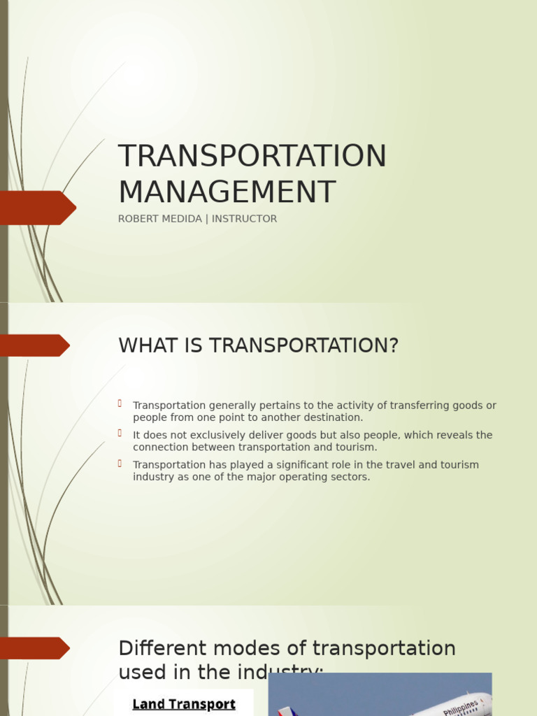 Importance of Transportation in Tourism | PDF | Transport | Tourism