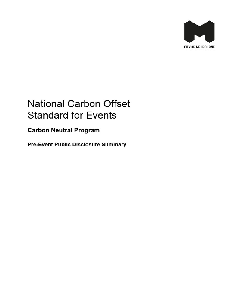 Melbourne Events Carbon Report | PDF | Greenhouse Gas | Natural Environment