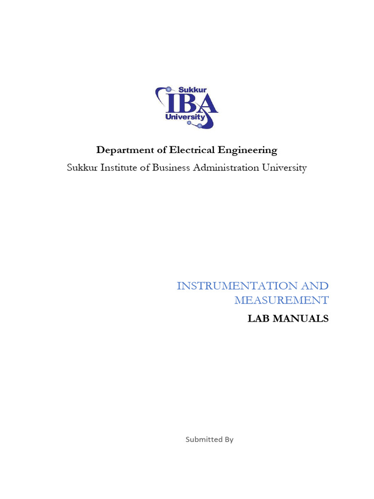 Lab Handout's Cover Page | PDF