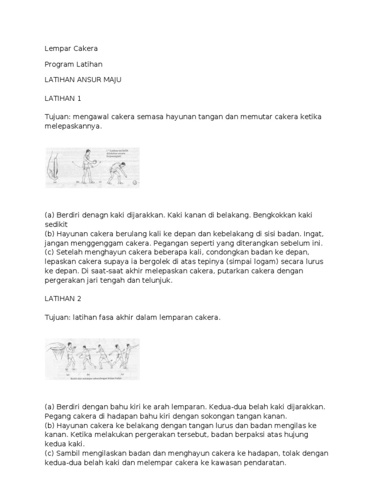 Latihan Lempar Cakera | PDF