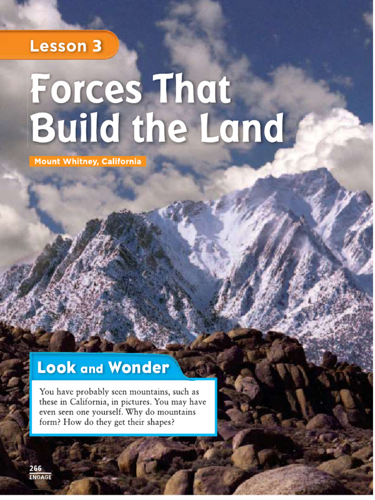 Chapter 5 - Lesson 3 - Forces That Build The Land | PDF