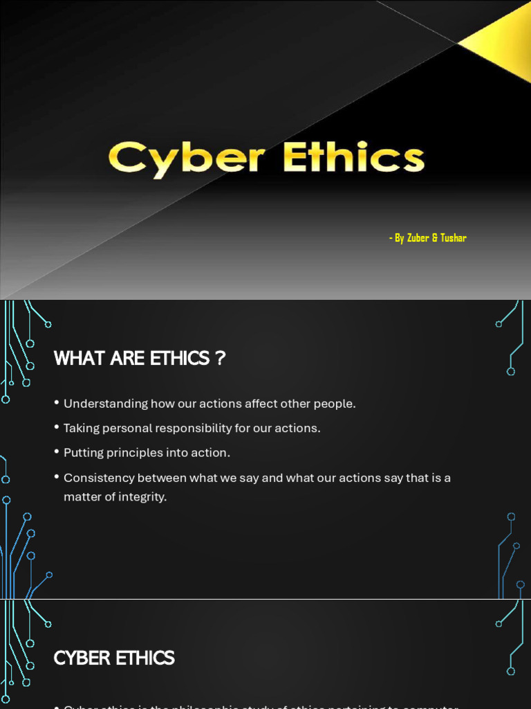 Cyber Ethics | PDF | Security | Computer Security