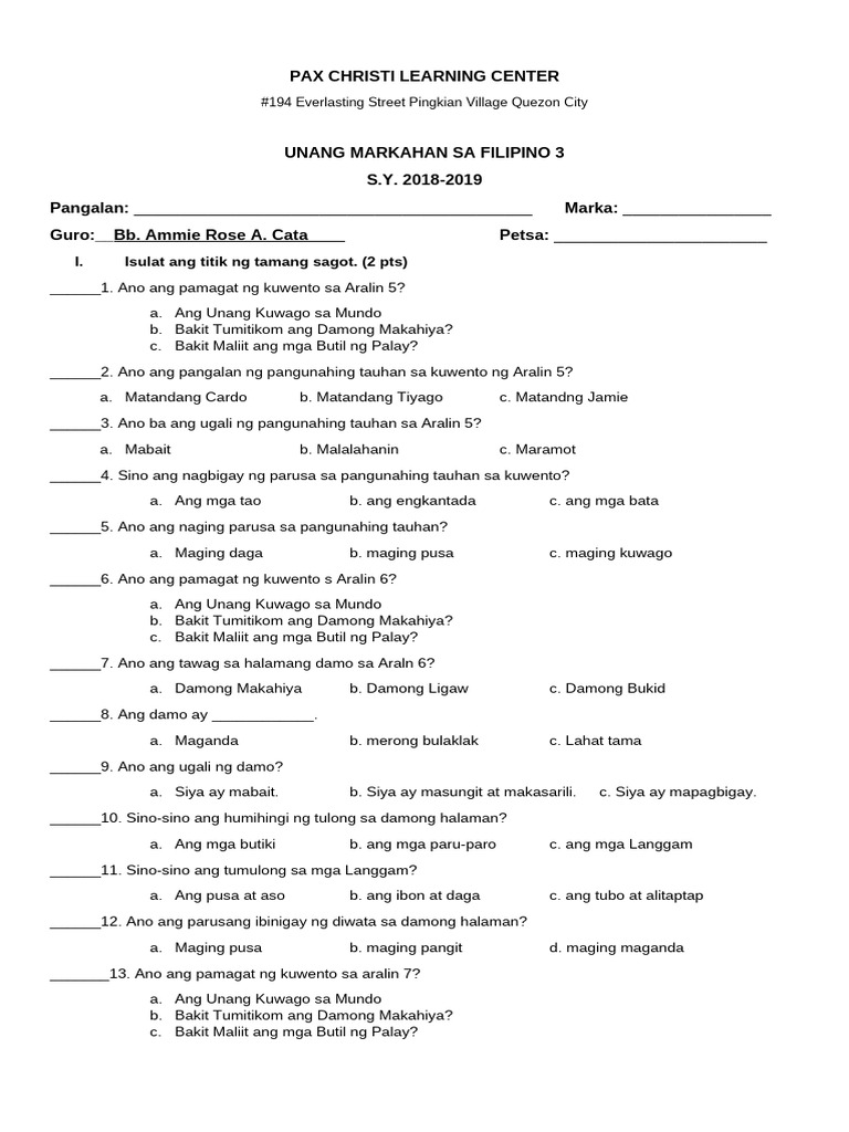 Filipino 3 | PDF