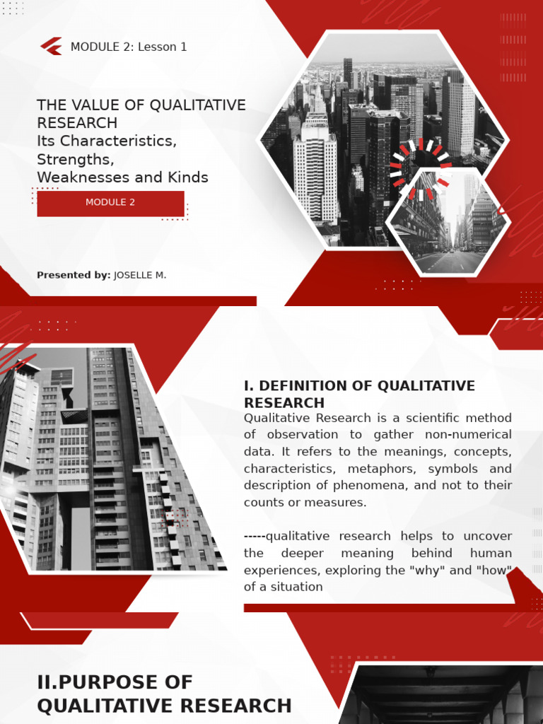 Pr i q3 Module 2 - Lesson 1_the Value of Qualitative Research | PDF ...