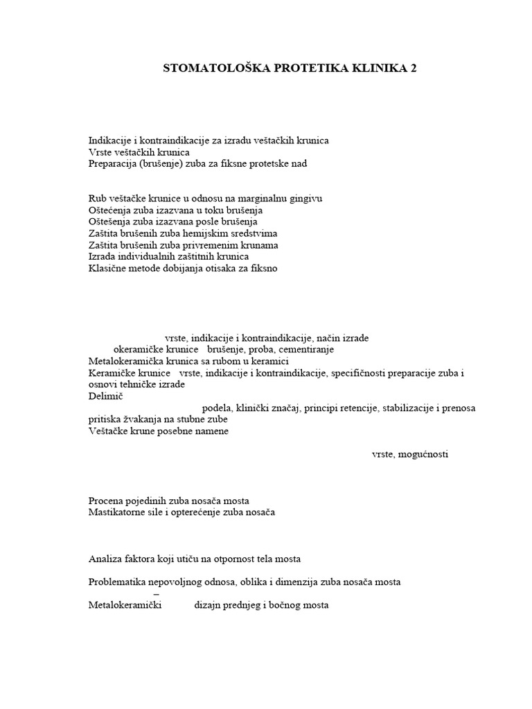 43. Stomatoloska protetika klinika 2 S (1) rsd | PDF