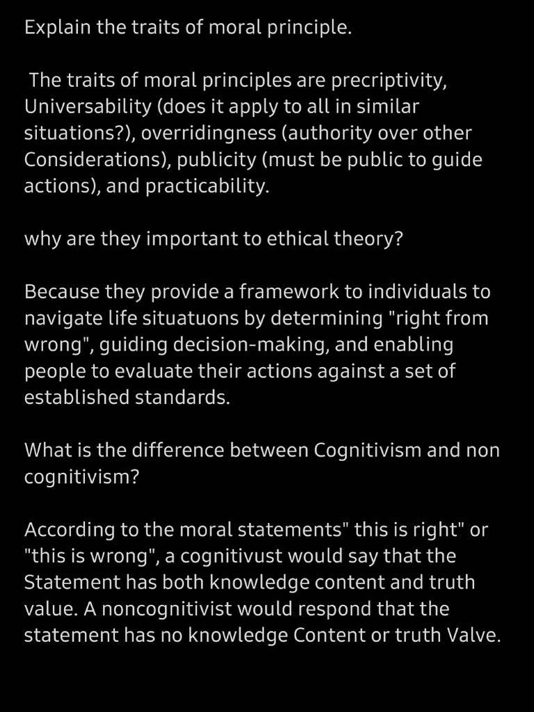 Ethics Test Notes | PDF