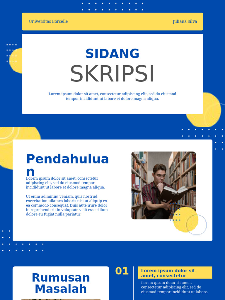 Contoh PPT Sidang Skripsi Universitas | PDF