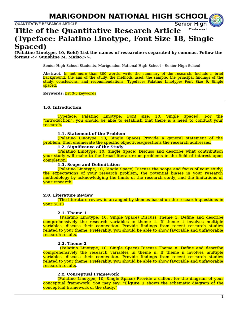 Research-Paper-format | PDF | Methodology | Validity (Statistics)
