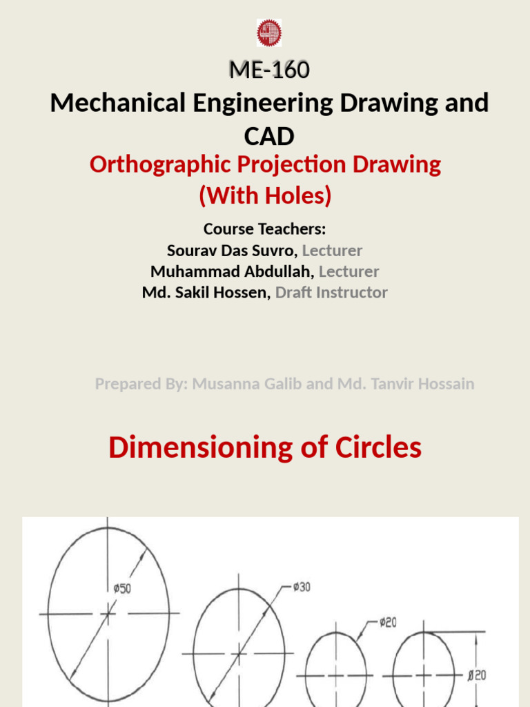 Lecture-2 - Orthographic Projection With Holes | PDF