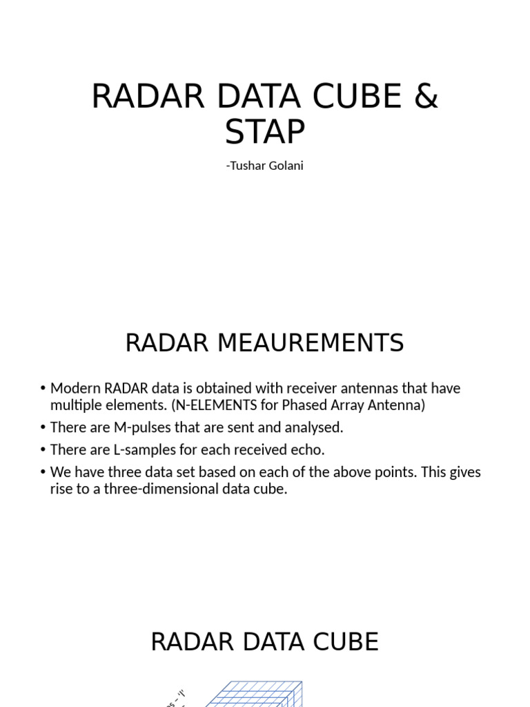 Presentation1-RADAR Data Cube | PDF