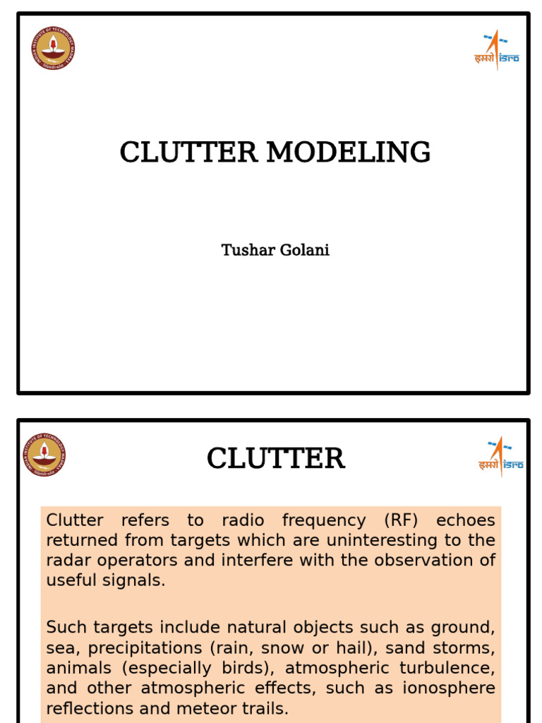 Presentation6 Clutter Modeling | PDF